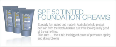 SPF50+ sunblock tinted sunscreen foundation flawless beautiful skin ...