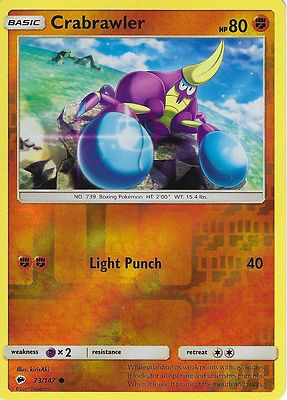 73/147 Crabrawler Common Reverse Holo: Pokemon Trading Card Game ...