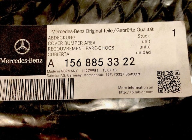 Mercedes-Benz 1568853322 Genuine OEM Outer Grille for sale online | eBay