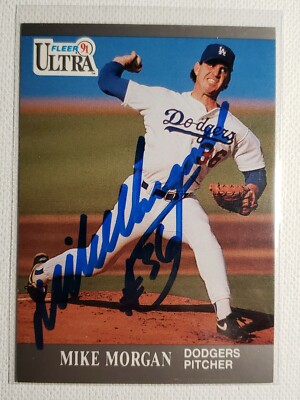 1991 Fleer Ultra Mike Morgan Autograph Card Dodgers Cubs D-Backs ...
