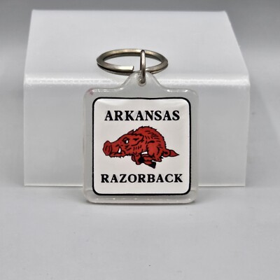 Arkansas Razorback Acrylic Lucite Keychain Vintage | eBay