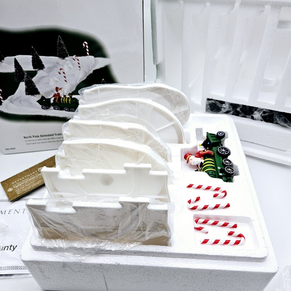 Dept 56 North Pole Animated Train with Track Working Complete in Box | eBay