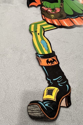 Vintage Original 1976 Die Cut 58" Jointed Halloween Witch by Beistle W ...