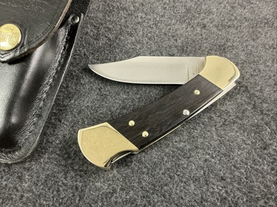 VINTAGE 1974-1980 BUCK PATTERN # 112 LOCKBACK POCKET KNIFE & LEATHER ...