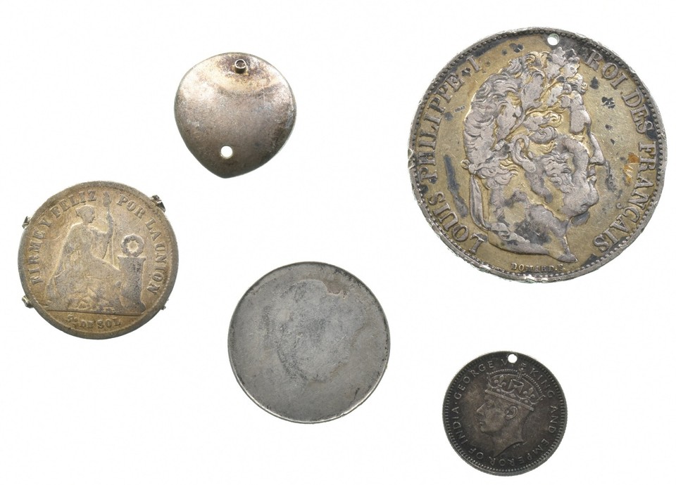 39.5 GRAMS WORLD SILVER COIN COLLECTION LOT SET HOLED *039 | eBay