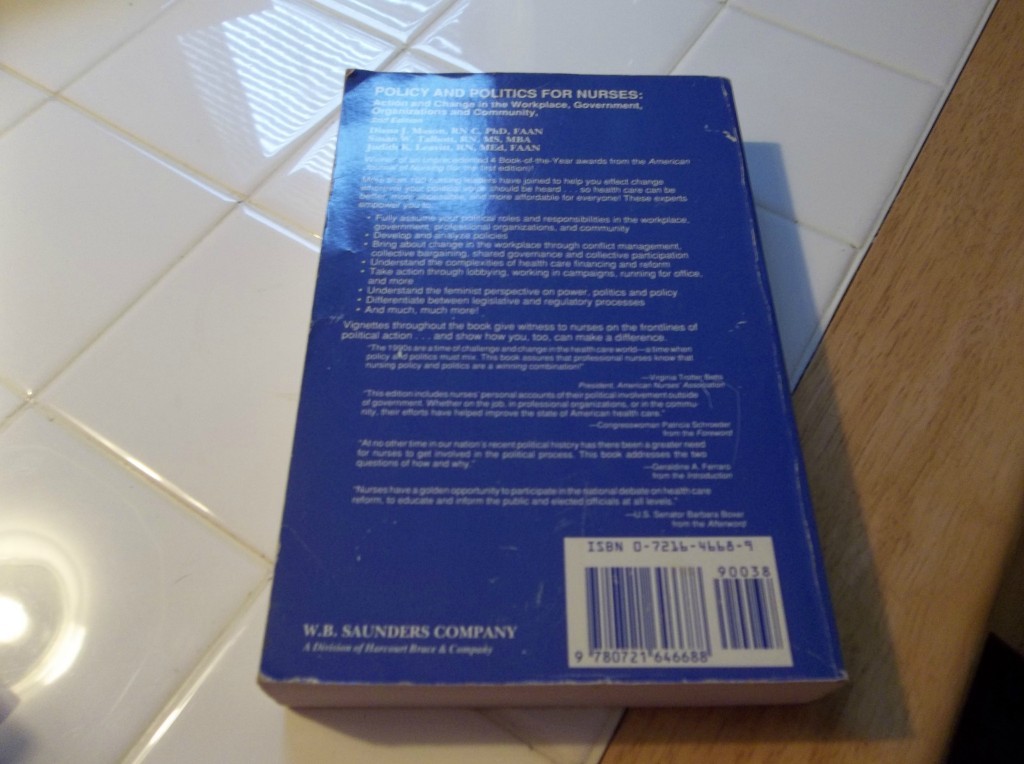 Policy and Politics for Nurses : Action and Change in the Workplace ...