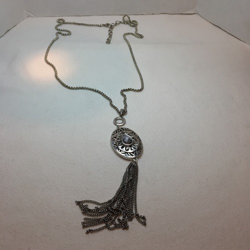 Long Silvertone Signed Ruby Rd Pendant Costume Chain Necklace | eBay