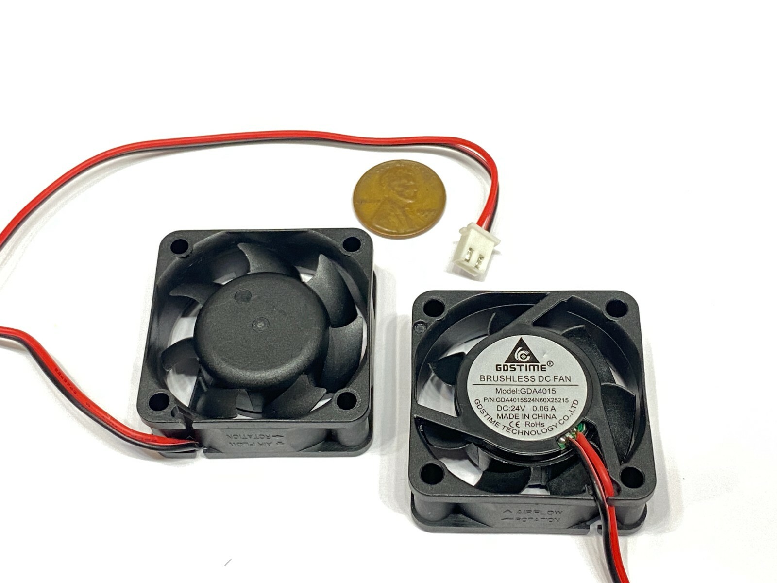 4 Pieces 24v 4015 Cooling Fan 2pin 40mm 15mm mini axial box small 3D ...