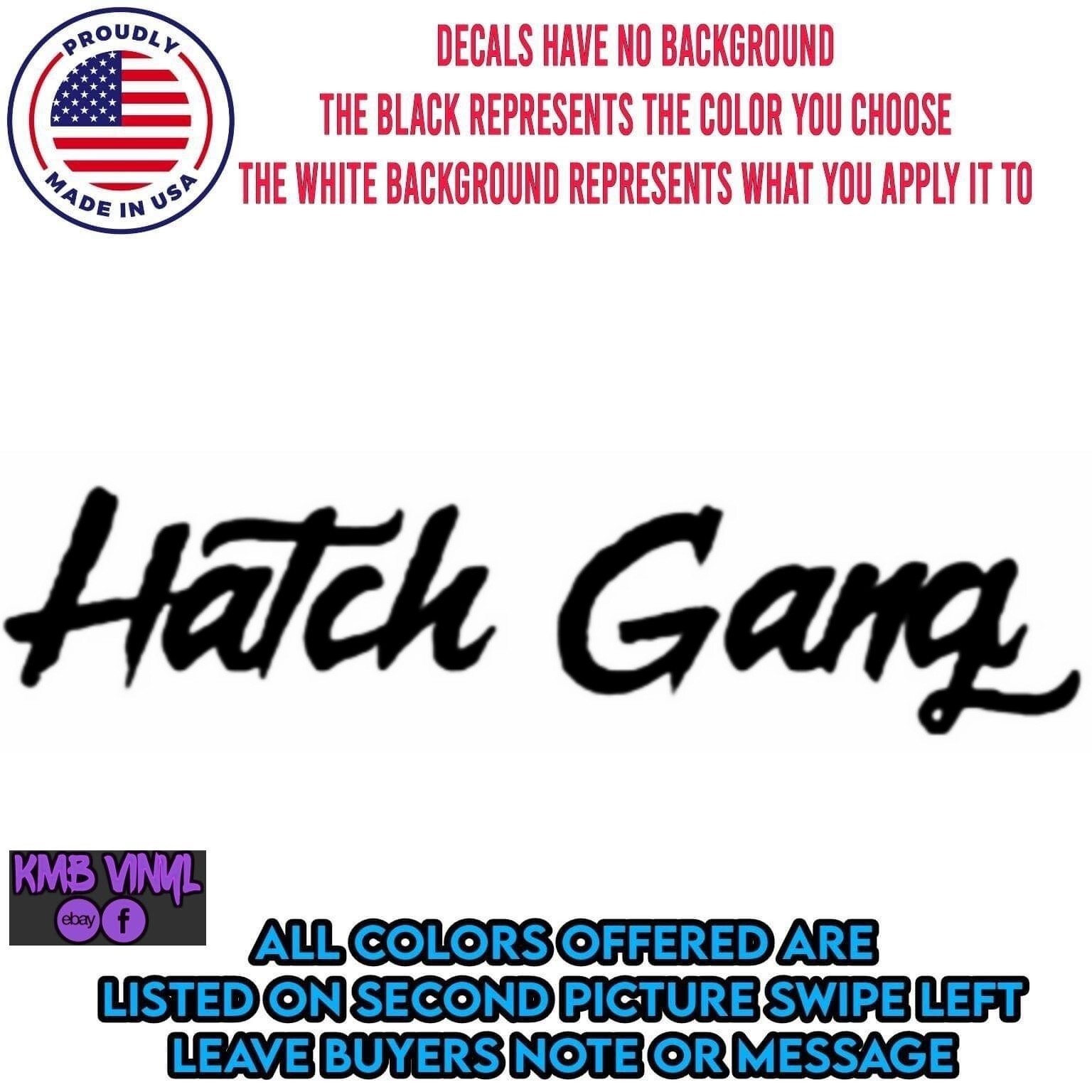 Car window decal truck outdoor sticker Hatch Gang hatchback | eBay