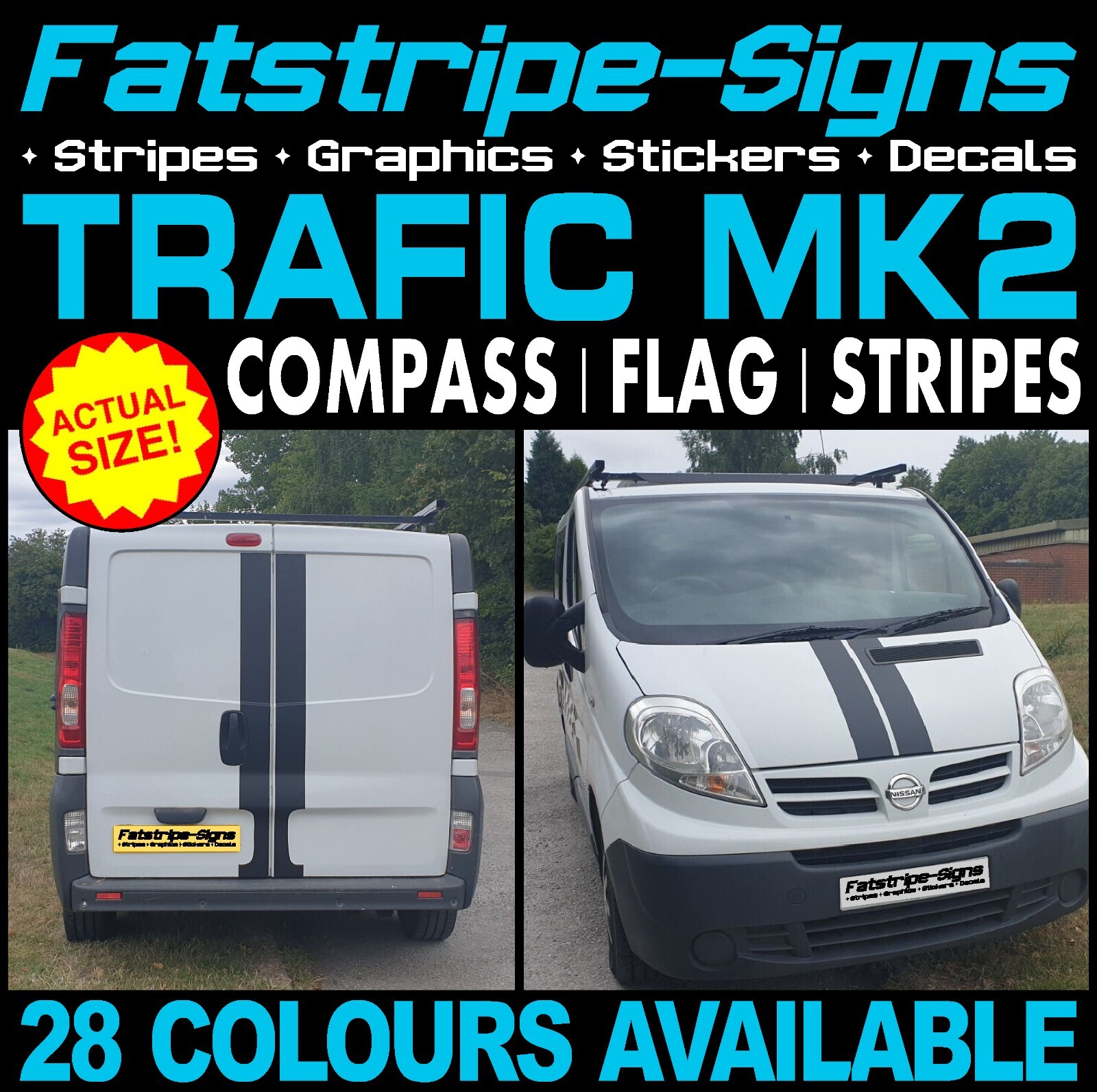 to fit TRAFIC MK2 SWB MOTORHOME GRAPHICS STICKERS STRIPES CAMPER VAN ...