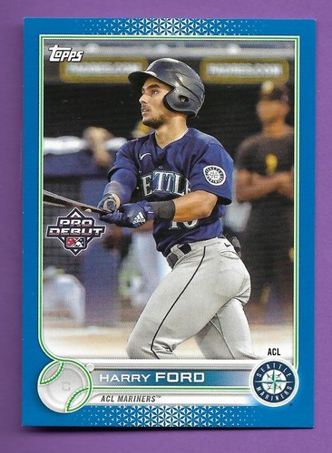 HARRY FORD 2022 TOPPS PRO DEBUT SP BLUE ROOKIE RC INSERT CARD #/150 MLB ...
