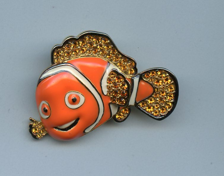 Disney Pixar Finding Nemo Clownfish Jeweled Pave Swarovski Jewelry ...