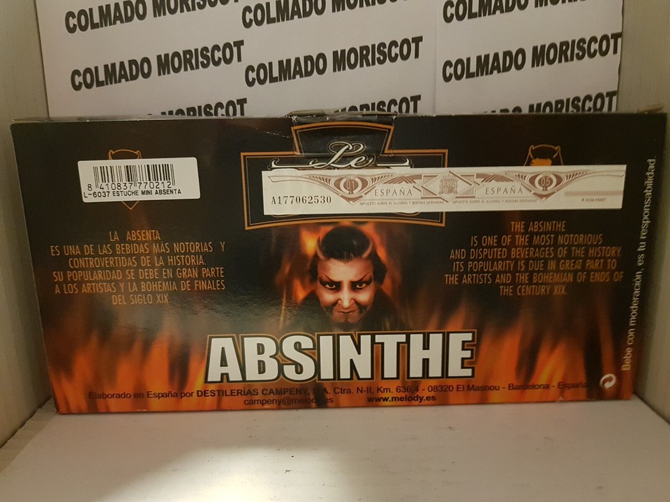 MINI PACK ABSINTHE LE DIABLE 5 u x 4 cl cristal miniatura mignonette ...