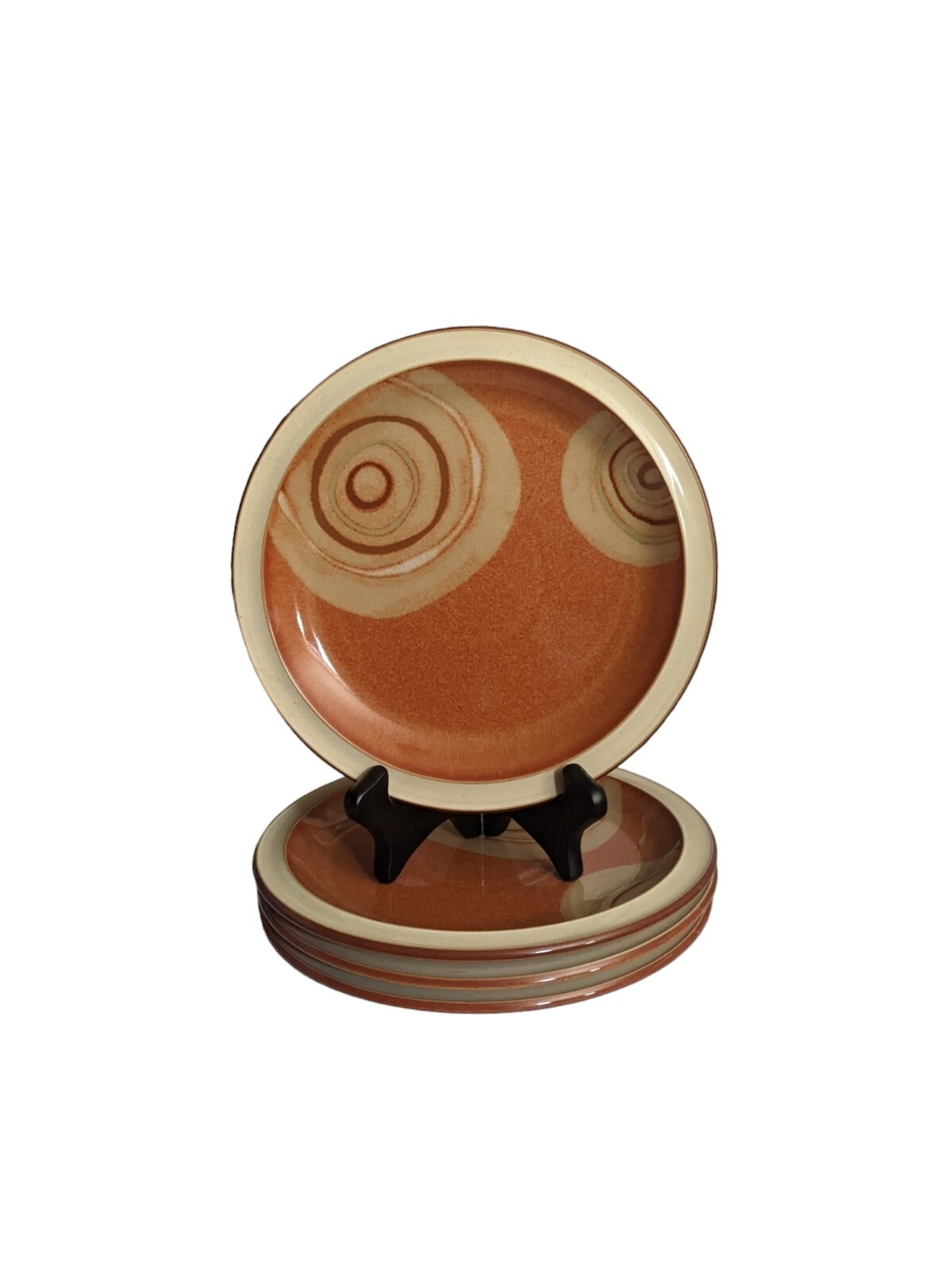 Denby Langley Fire Chilli Swirl 8.75" Salad Dessert Plate Rust ...