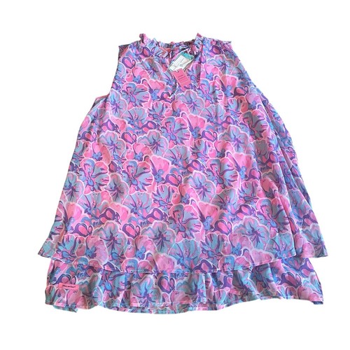 NWT Simply Southern Ruffle Neck Tunic Tropical Sz Large | eBay