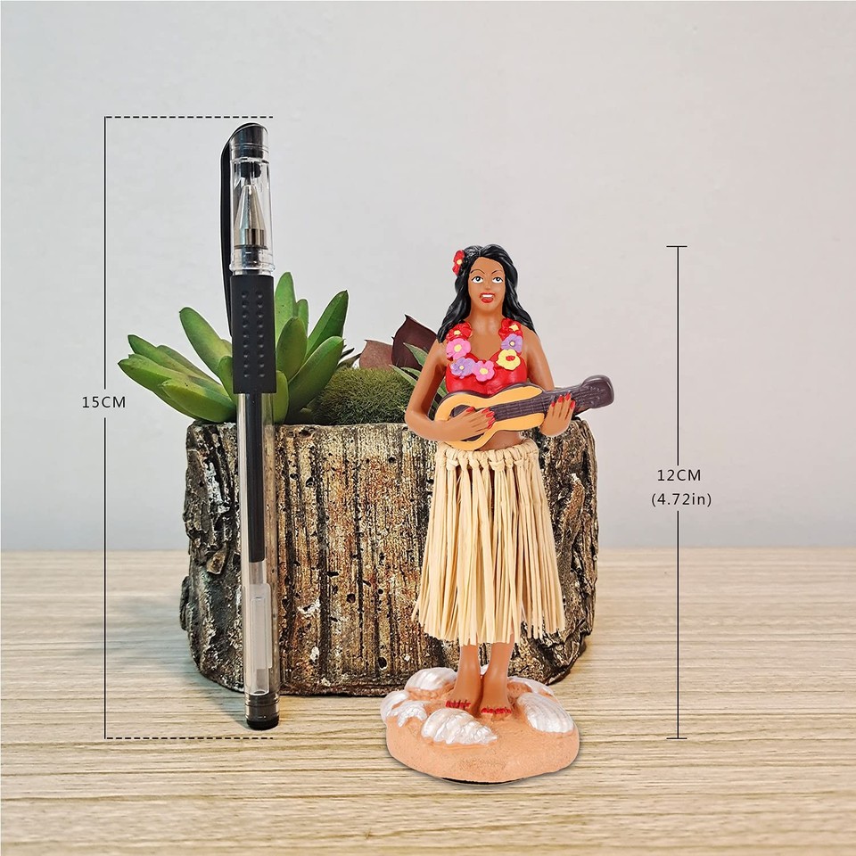 BCSmyer Hawaiian Hula Girl Dashboard Doll With Ukulele - Bobblehead Car | eBay