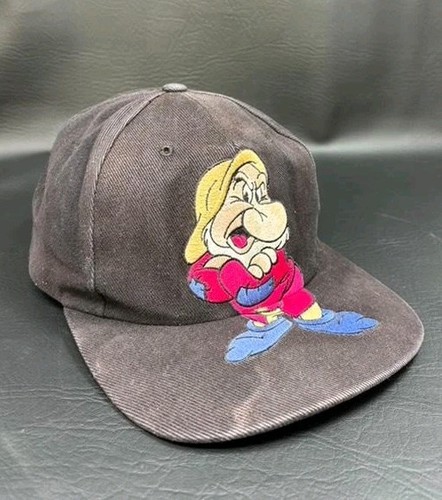 Vtg Walt Disney Grumpy Snapback Hat Goofy Hat Co. Tag - Snow White ...
