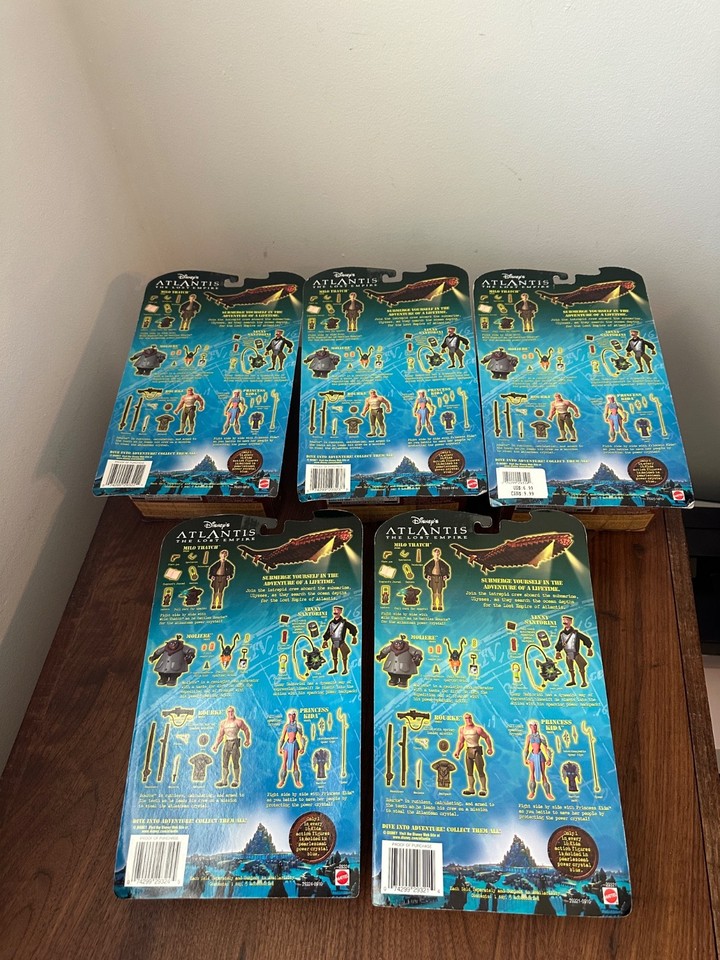 Disney's Atlantis The Lost Empire Mattel 2000 Complete Set of 5 Figures ...