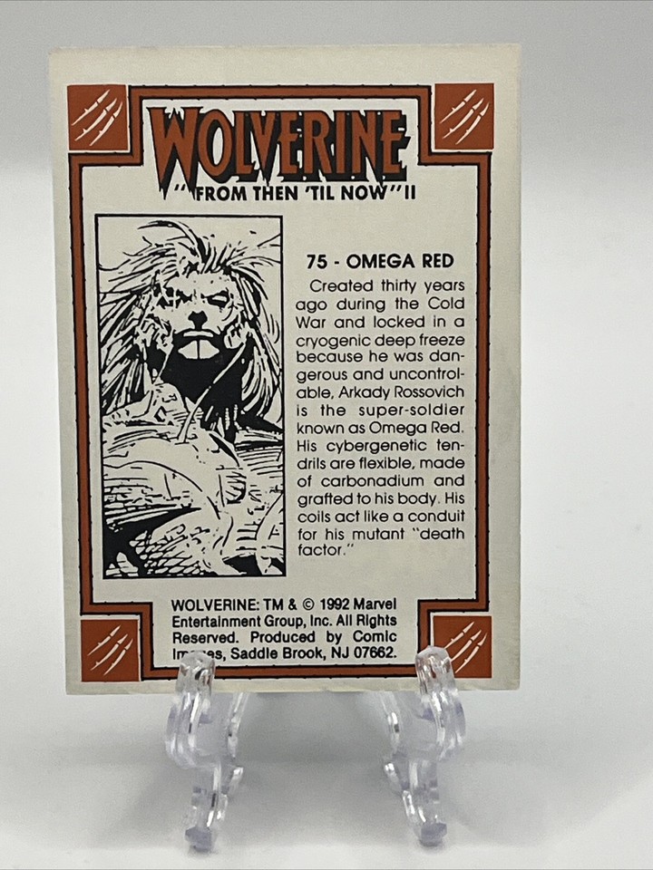 1992 Marvel Wolverine From then Till Now II #75 Omega Red Trading Card ...