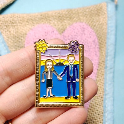 Jim and Pam Painting Enamel Pin The Office Michael Scott Dunder Mifflin ...