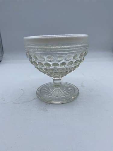 VTG ANCHOR HOCKING HOBNAIL & MOONSTONE DESSERT / SHERBET CUP MINT ...