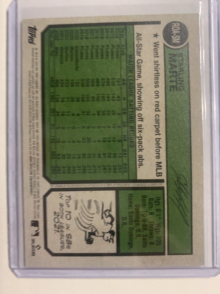 2023 Topps Heritage High Number Starling Marte Auto Real One New York ...