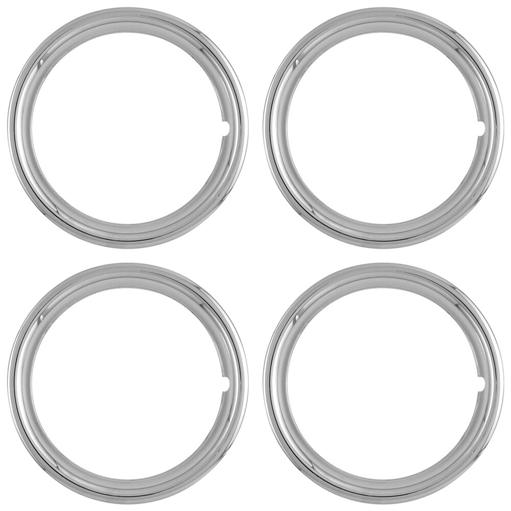 4 NEW 14" Stainless Steel Wheel Trim Rings Beauty Rims Glamour Ring Rim ...