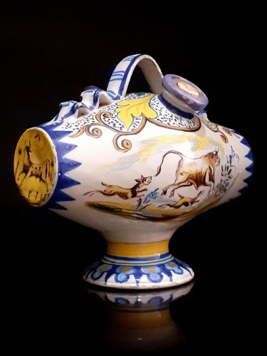 AN ANTIQUE SPANISH FAIENCE WARE BOTIJO JUG WINE VESSEL 19TH CENTURY | eBay