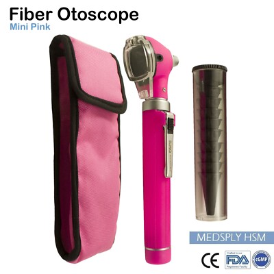 Diagnostic Pocket Otoscope Mini Pink Torch LED Medical ENT Ear ...