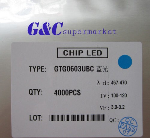 500PCS SMD SMT 0603 Super bright BLUE LED lamp Bulb L3US | eBay
