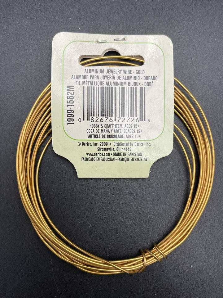 Jewelry Essentials Stringing 3 Yd 18 Gauge, Aluminum Jewelry Wire Gold ...