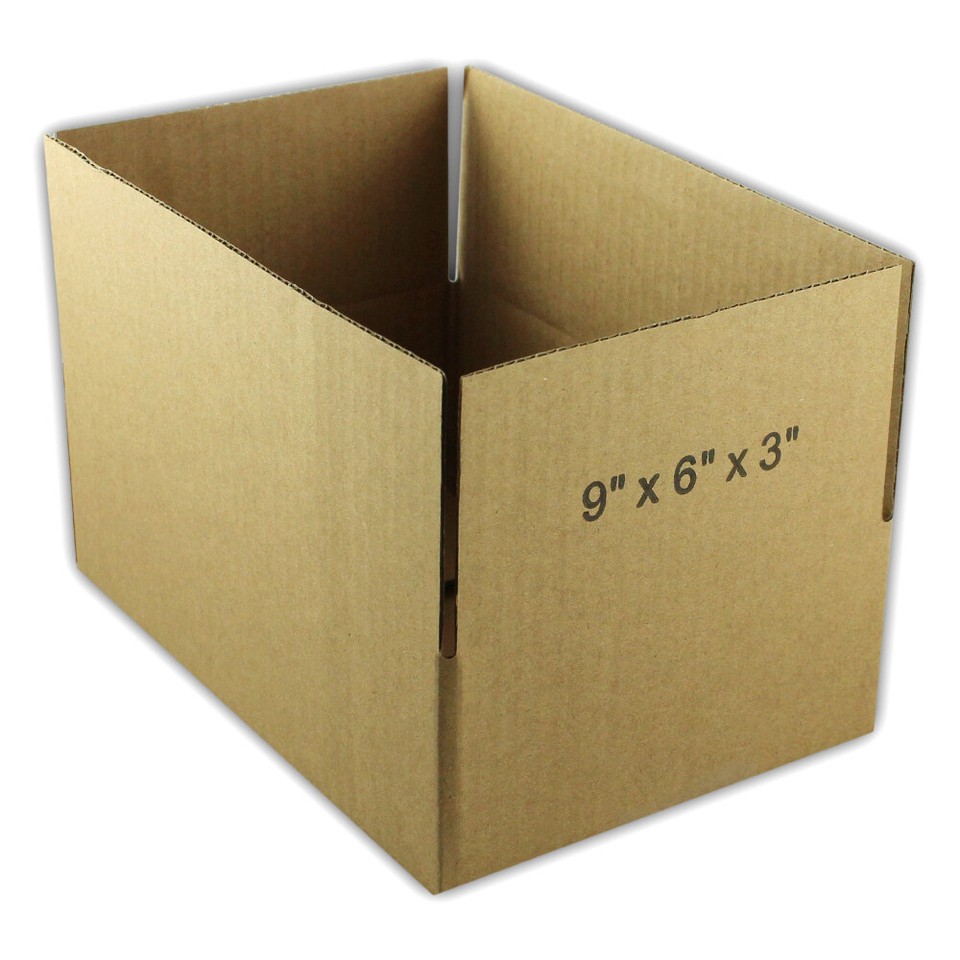 100 9x6x3 "EcoSwift" Brand Cardboard Box Packing Mailing Shipping ...
