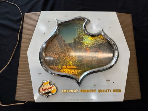 Falstaff Lighted & Motion Beer sign Scene O Rama 4 Four Seasons Vintage ...