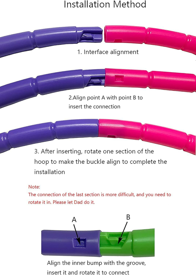 Hoola Hoop Kids Detachable Exercise Children Hoopa Sports & Playing ...