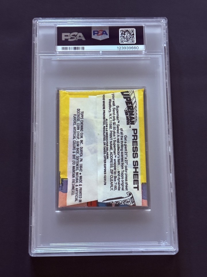 1978 Topps Superman The Movie 2nd Series Wax Pack PSA 9(POP 12) | eBay