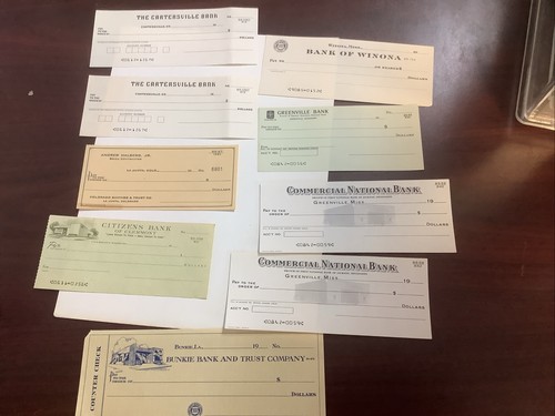 Vintage Bank Checks, Georgia, Mississippi, Louisiana, Colorado, Florida ...