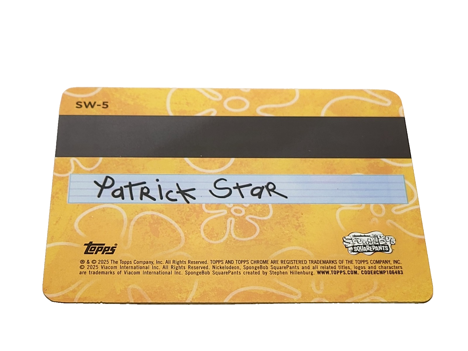 Patrick Star Fishing License: 2025 Topps Chrome SpongeBob 25th ...