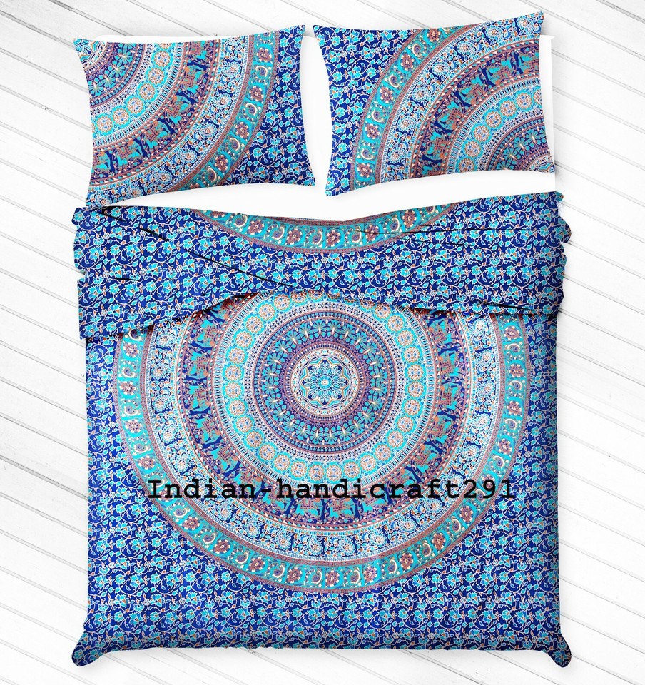 Bedding Set Duvet Doona Quilt Cover King Size Cotton Mandala Hippie ...