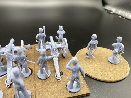 28mm, 3D Printed, Napoleonic, British RHA Artillery Battery (3), Black ...