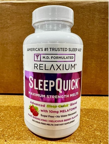 Relaxium Sleep Quick Melts 100 Servings Max Strength Get the Best Sleep ...