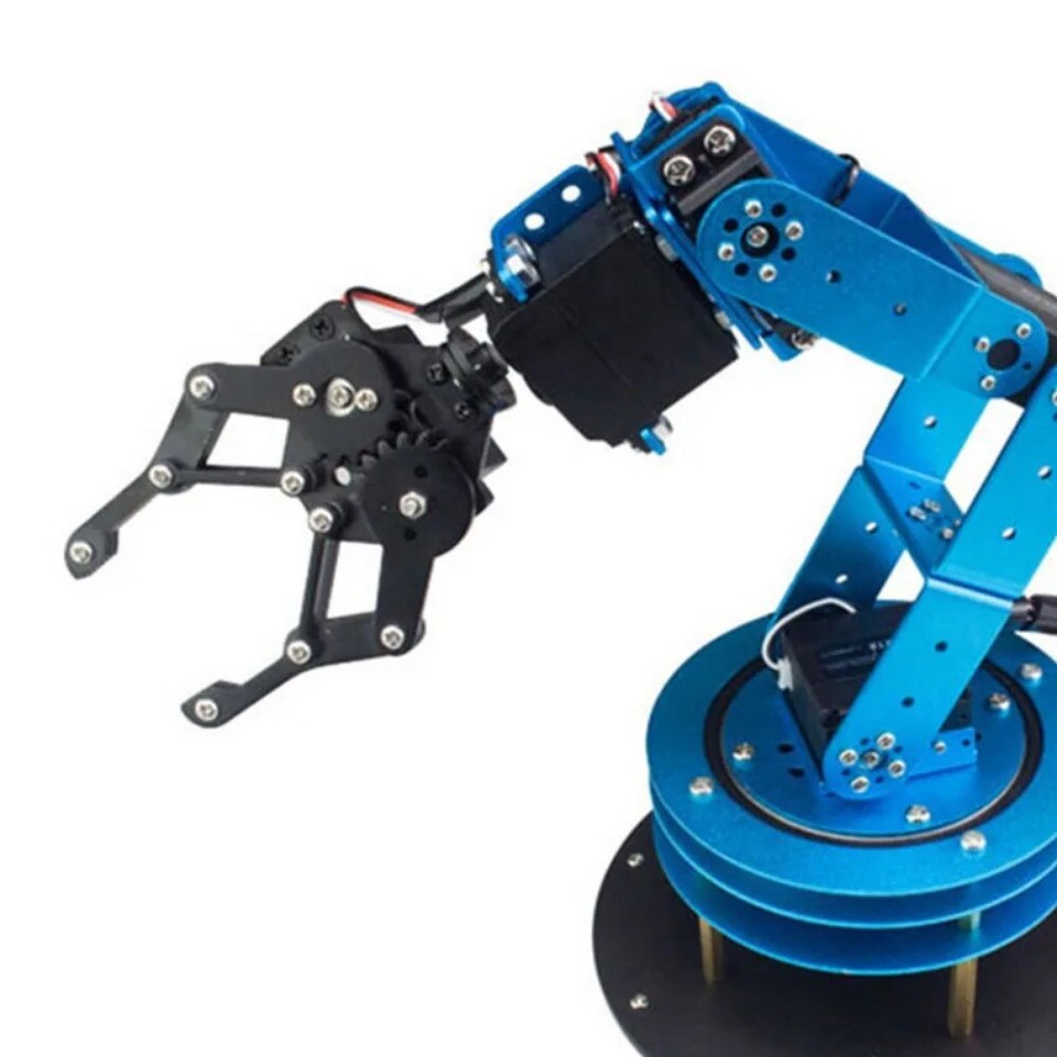 Robot Metal Alloy Mechanical Arm Claw Kit for Robotics Kit Educational ...