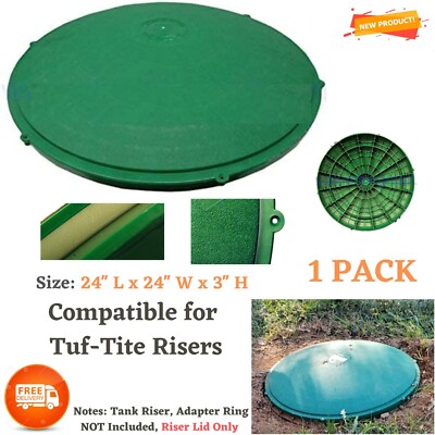 24" Heavy Duty Domed Septic Tank Lid Flat Cover Replacement fit Tuf ...