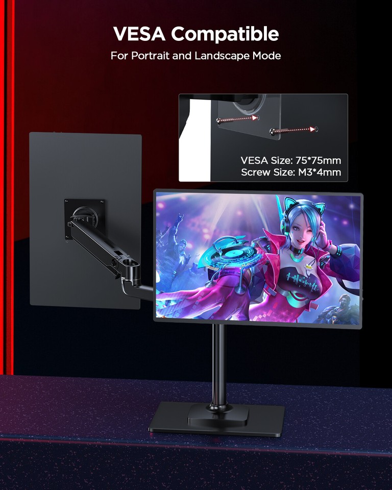 UPERFECT 16" 120Hz Monitor 2560*1600 2K Portable Monitor Gaming Monitor ...