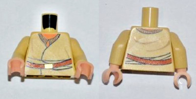 LEGO Minifigure Torso Star Wars Jedi Shirt Robe Tan with Gold Buckle ...