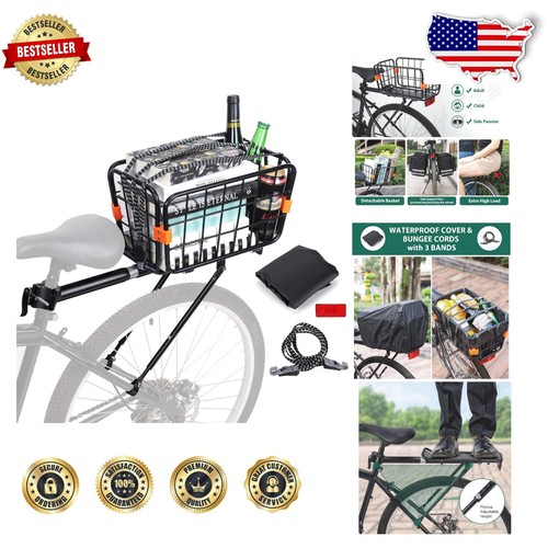 Versatile Bike Rear Rack for Panniers & Baskets - Load 165 LB ...