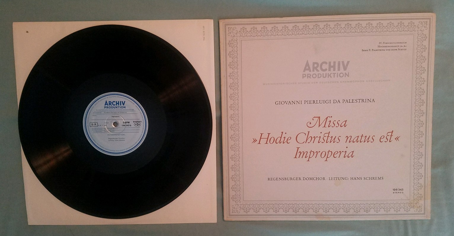 Archiv German import 198 343 Palestrina Missa Hodie Christus Improperia ...