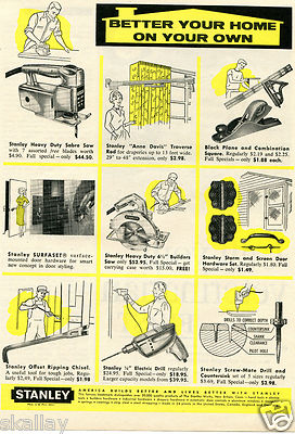 1959 Print Ad of Stanley Tools & Hardware better your home on your own ...