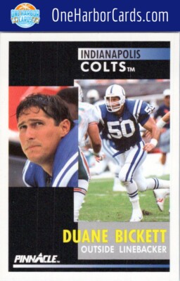 1991 Pinnacle Indianapolis Colts #64 Duane Bickett | eBay