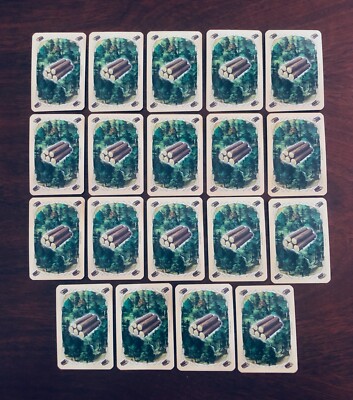 Catan (Complete Set of 'Lumber' Resource Cards) Extra/Replacement Game ...