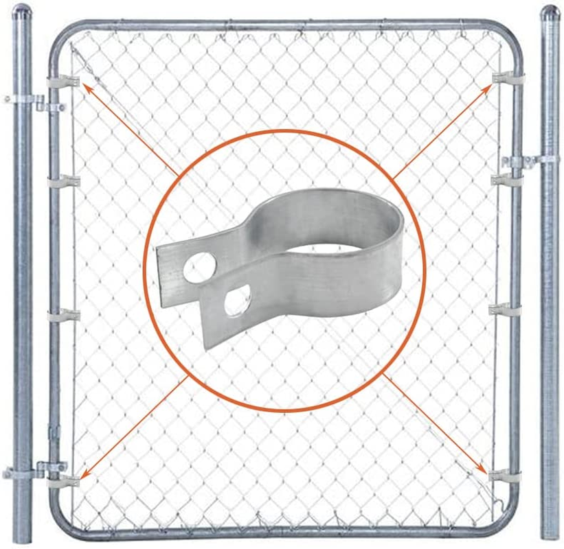 12 Pack Brace Bands Chain Link Fence, Galvanized Steel Chain Link Brace ...